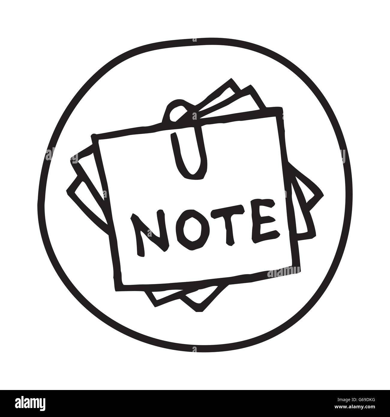 Doodle Notepad icon Stock Vector Image & Art - Alamy