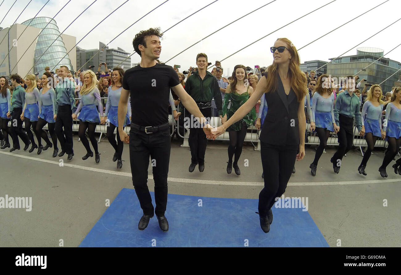 Irish dancing world record attempt Stock Photo - Alamy