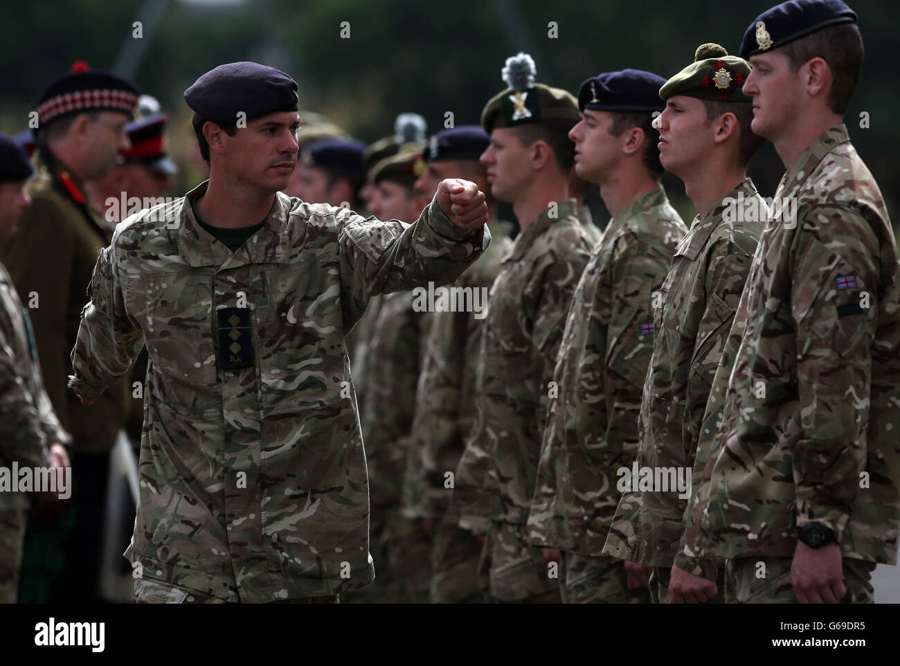 Army reserve recruits parade around redford barracks hi-res stock ...