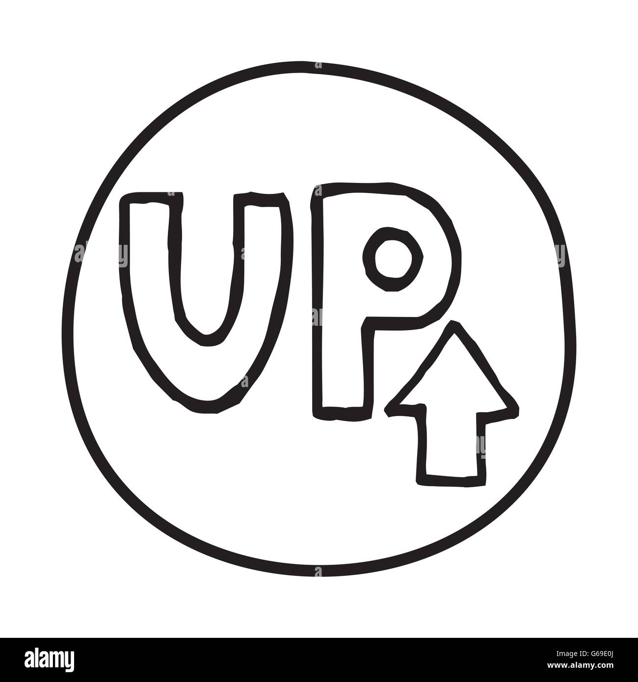 Doodle UP Arrow icon Stock Vector Image & Art - Alamy