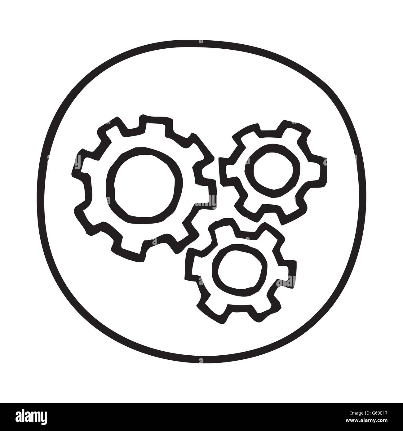 Doodle Gears icon Stock Vector Image & Art - Alamy
