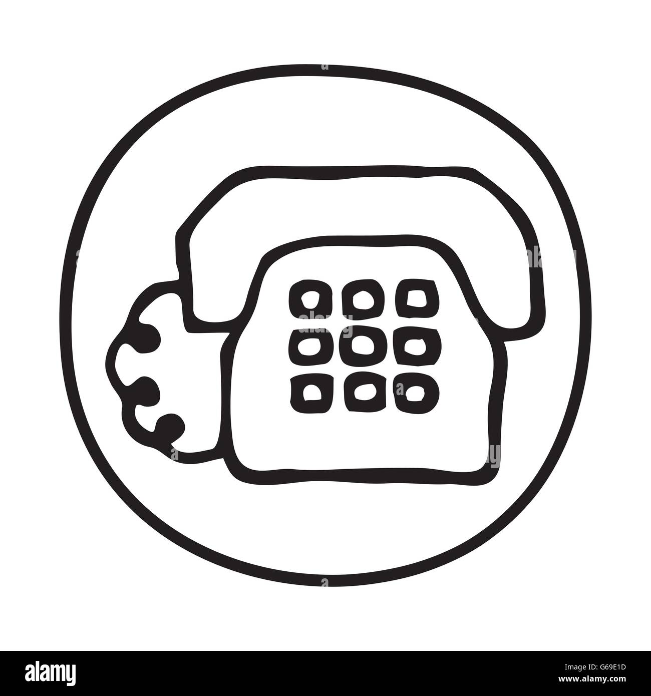 Doodle Telephone icon Stock Vector Image & Art - Alamy