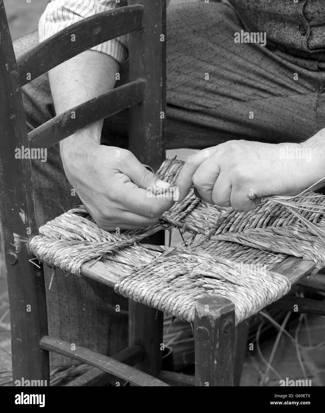 Straw chair hi-res stock photography and images - Alamy