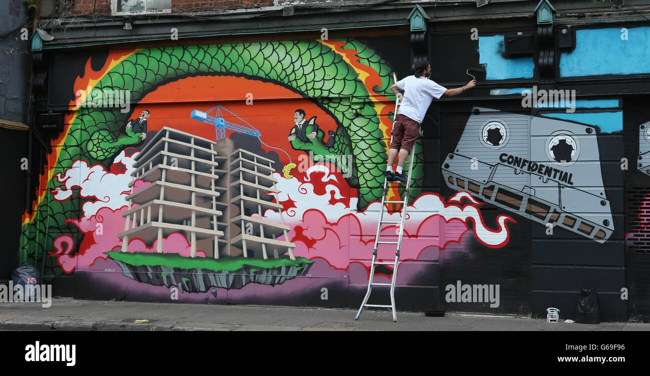 Omin new mural Stock Photo - Alamy