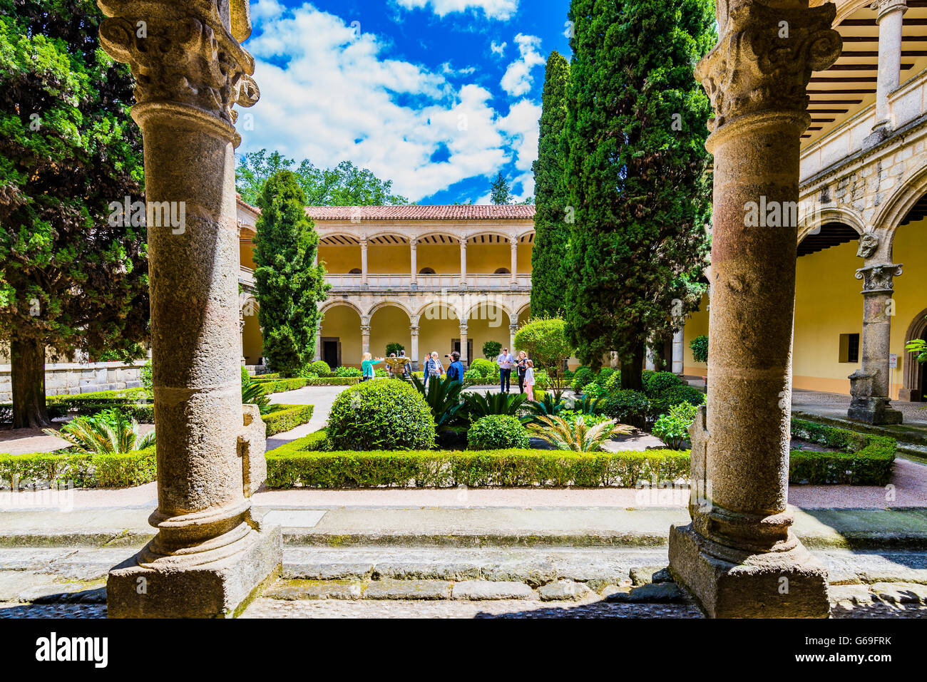 Cloister of the Monastery of Yuste, founded by the Hieronymite Order of ...