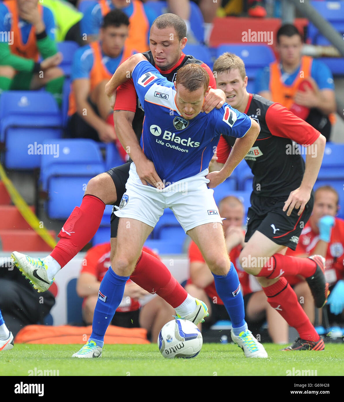 Soccer pre season friendly oldham athletic v huddersfield town boundary ...