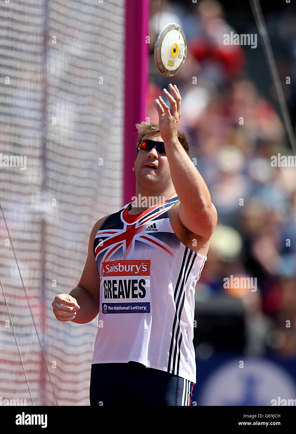 Great Britain's Daniel Greaves during the men's F42/44 Discus during ...