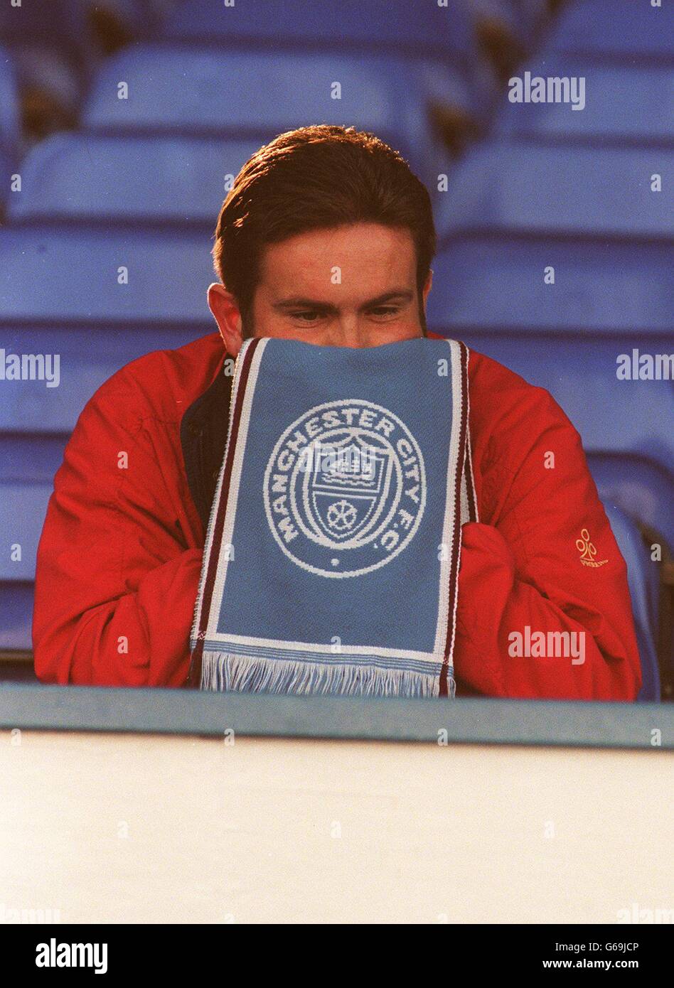 English Premiership - Manchester City v Liverpool. Manchester City fan ...