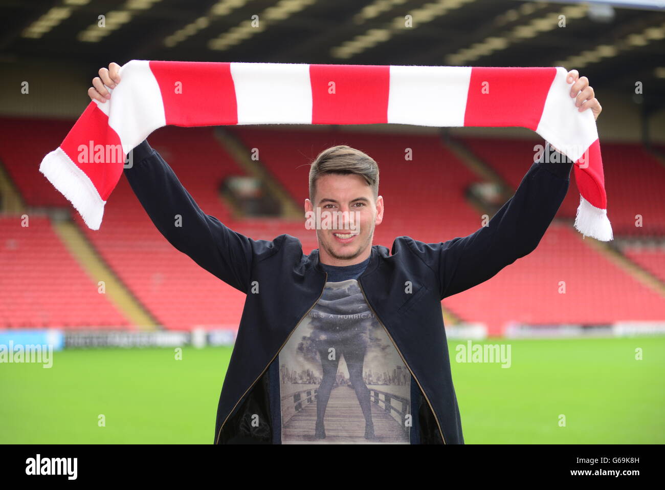 Footballer Adam Hammill signing for Barnsley Football Club, Oakwell ...