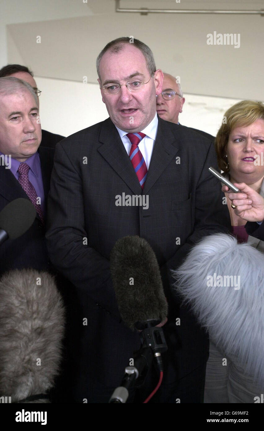Leader of the SDLP, Mark Durkan speaks, at the Waterfront Hall, Belfast ...