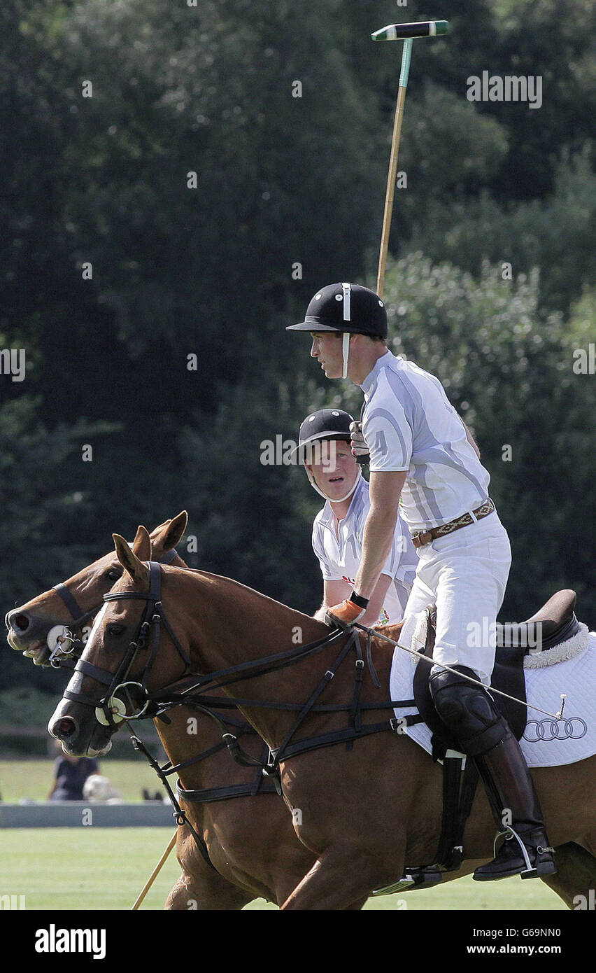 Prince harry playing a charity polo match hi-res stock photography and ...