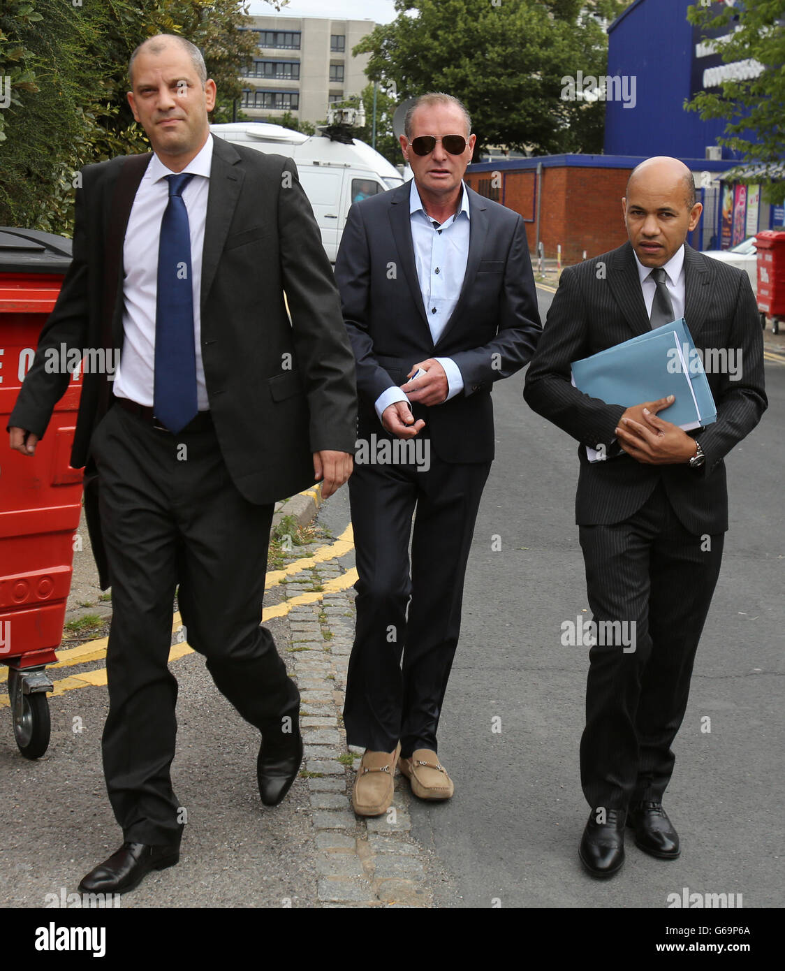 Paul Gascoigne arrives at Stevenage Magistrates Court in Stevenage ...