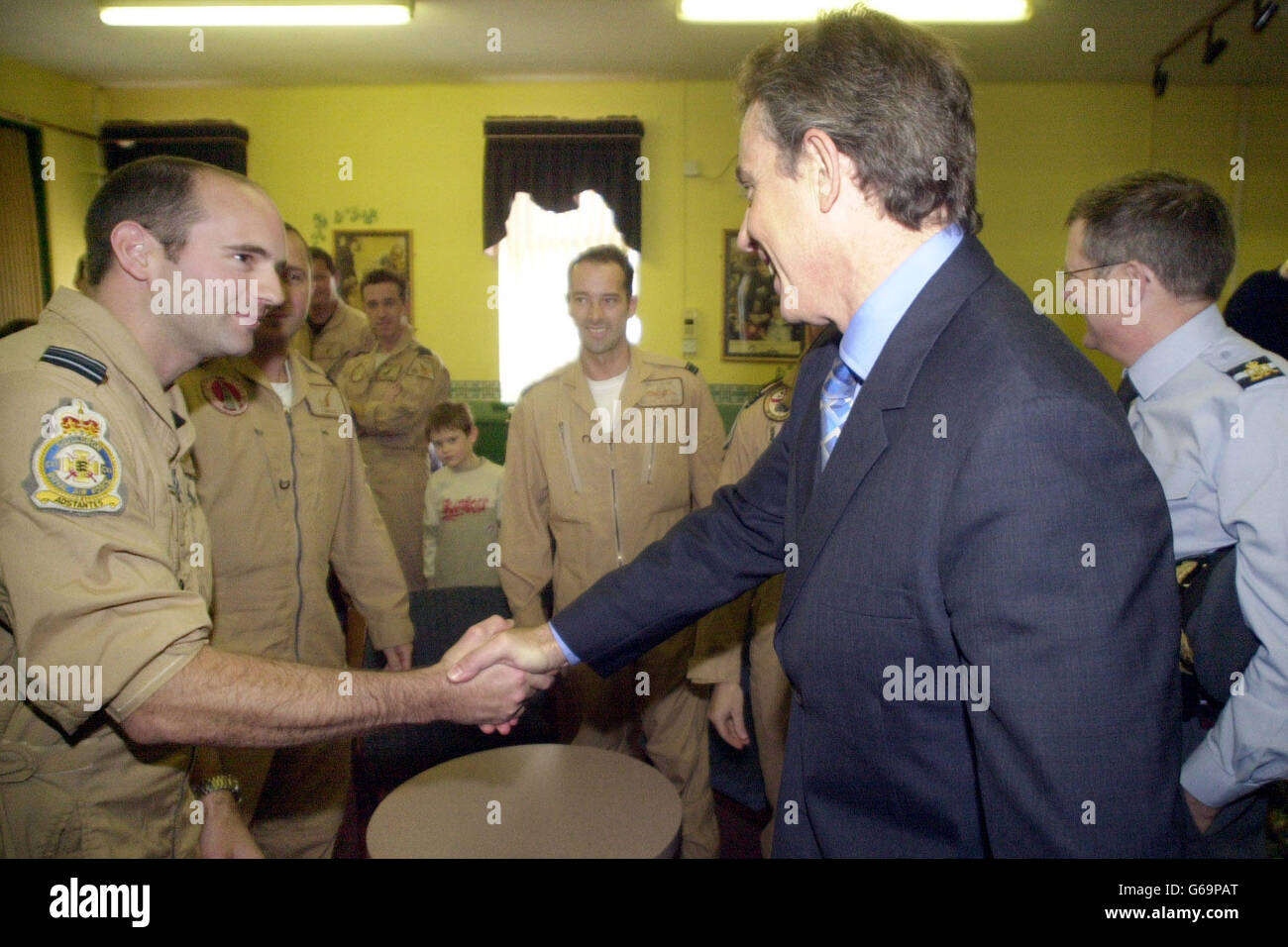 Blair Meets RAF Personnel Who Served in Iraq Stock Photo - Alamy