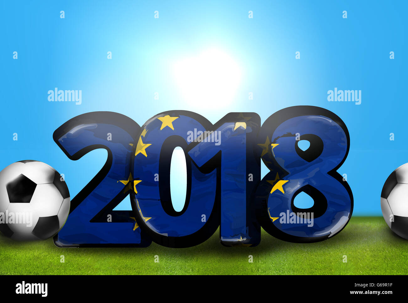 Europe 2018 big bold font 3d render illustration Stock Photo - Alamy