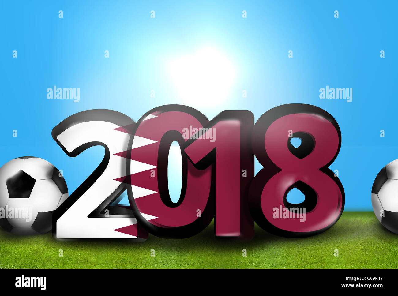 Qatar 2018 big bold font hi-res stock photography and images - Alamy