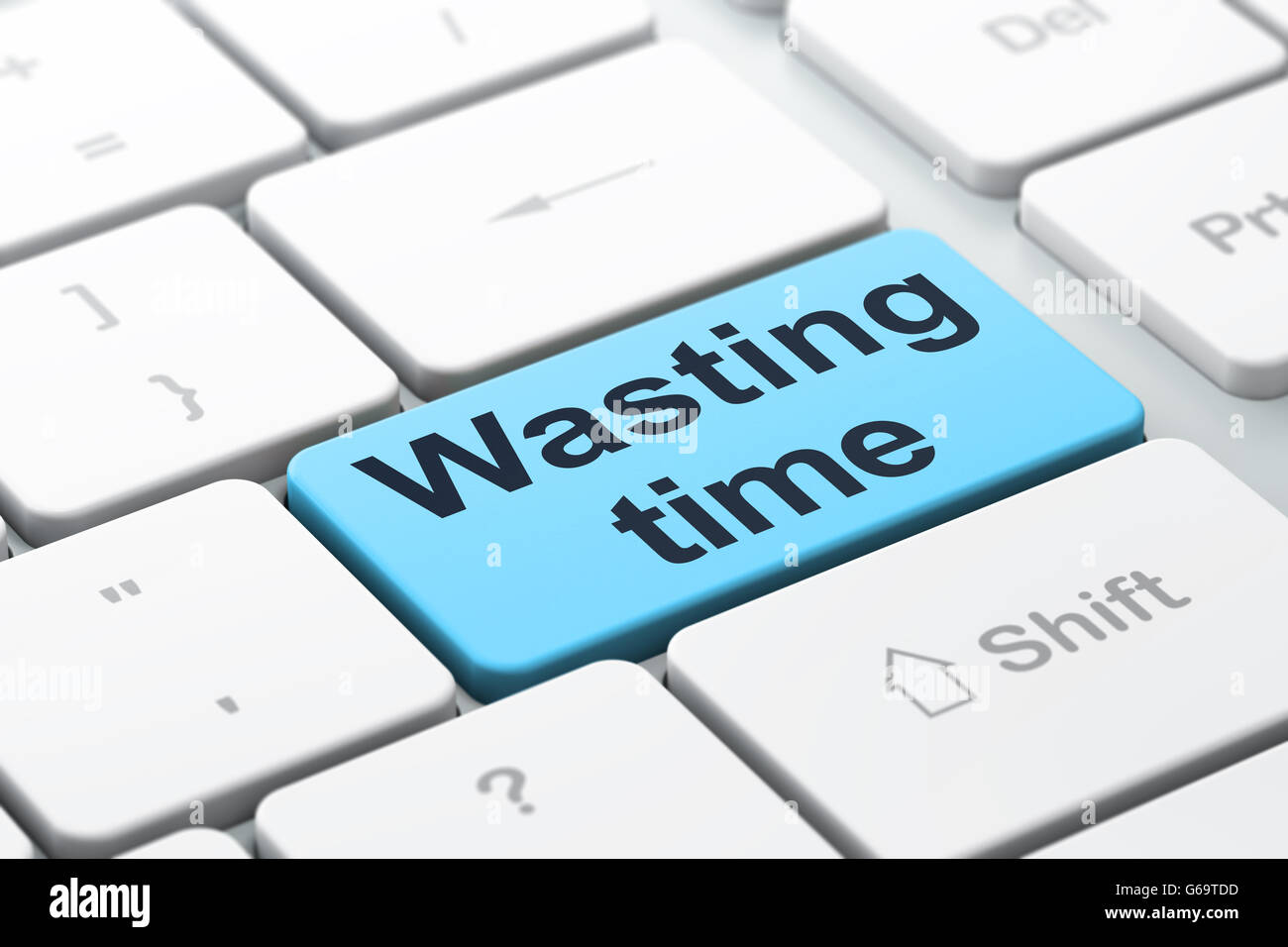 Time concept: Wasting Time on computer keyboard background Stock Photo ...