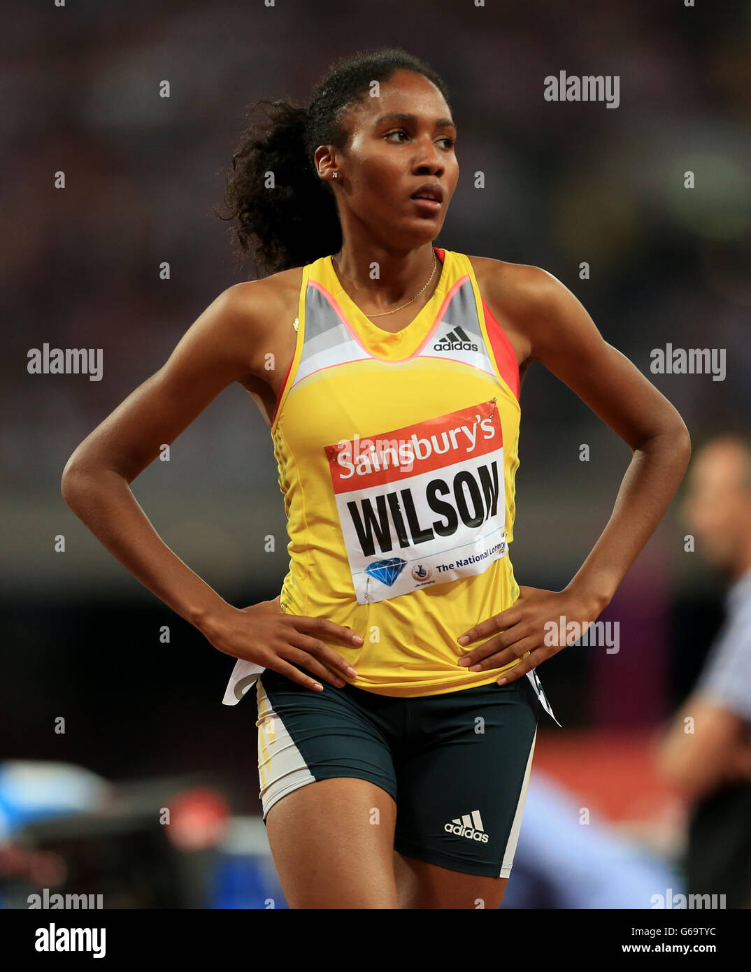USA's Ajee Wilson reacts after the Women's 800 metres Stock Photo - Alamy