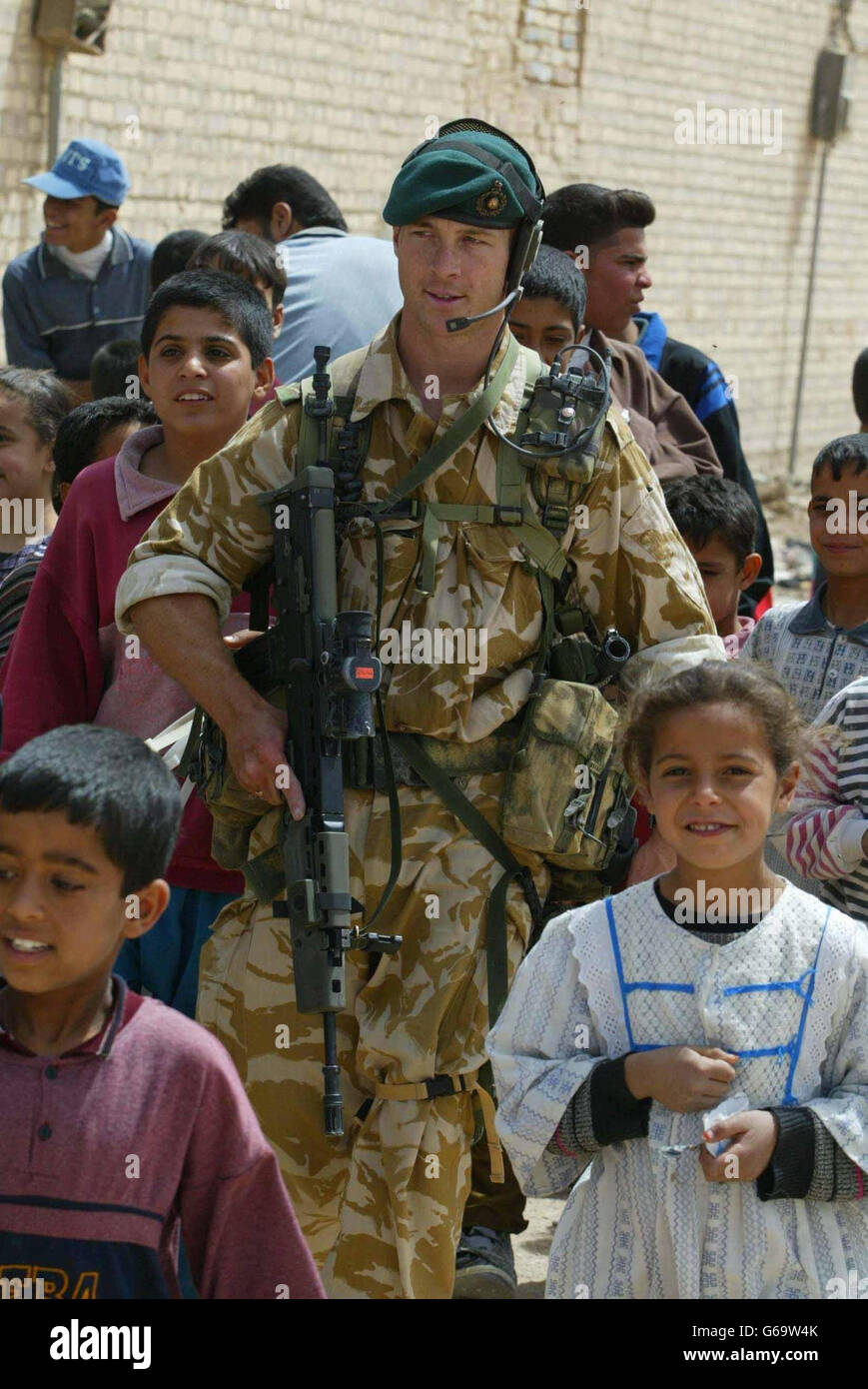 British Troops patrol Umm Qsar. Lance Corp Adam Palmer from Bridgwater ...