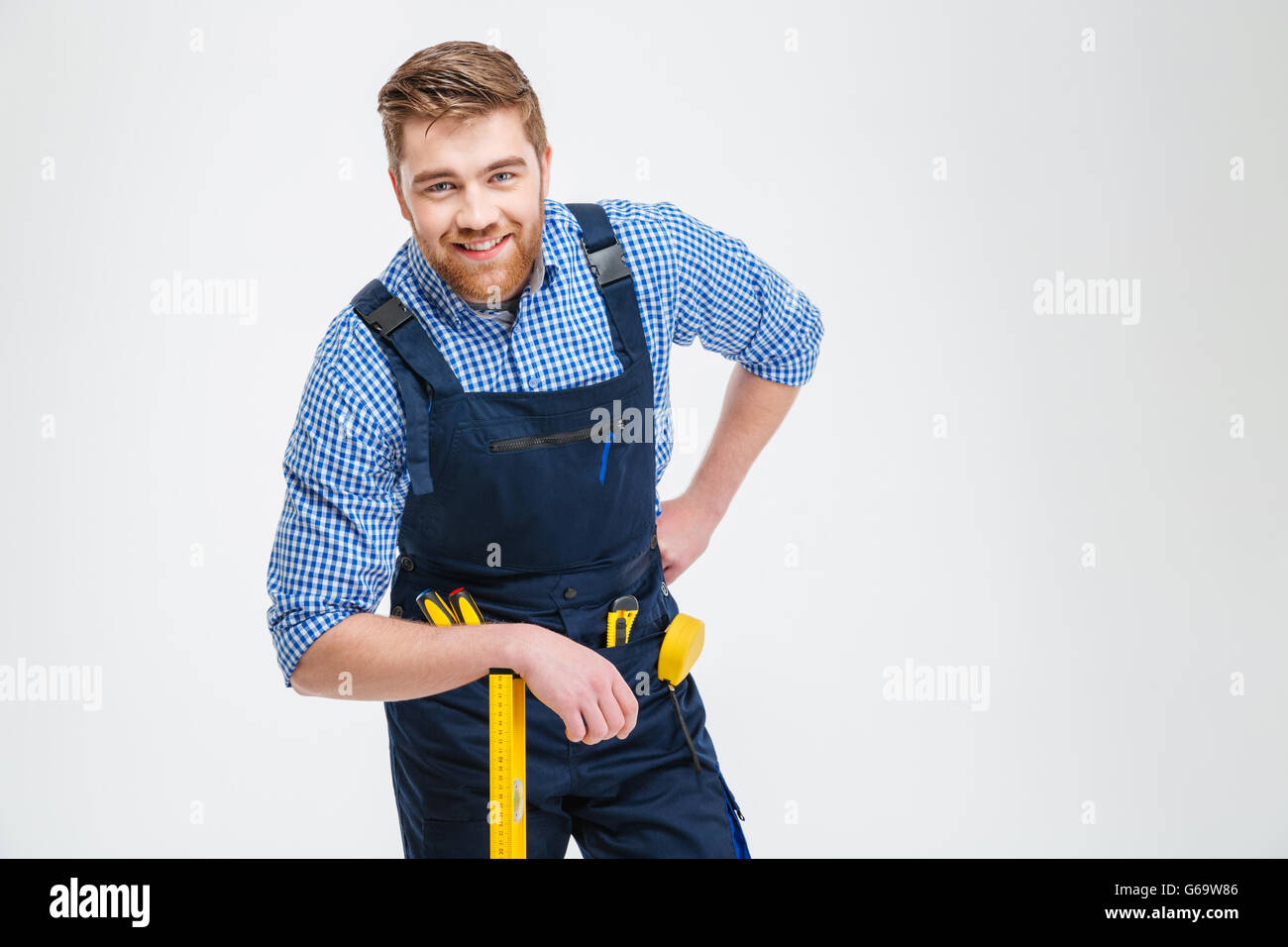 Male builder hi-res stock photography and images - Alamy