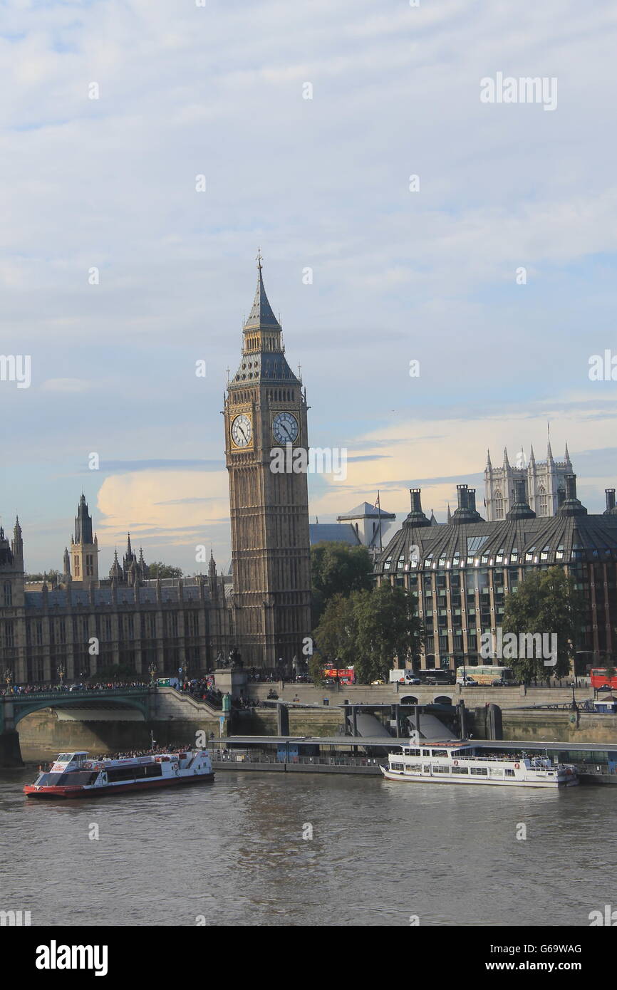 Big Ben, Houses of Parliament from the London Eye, River Thames ...