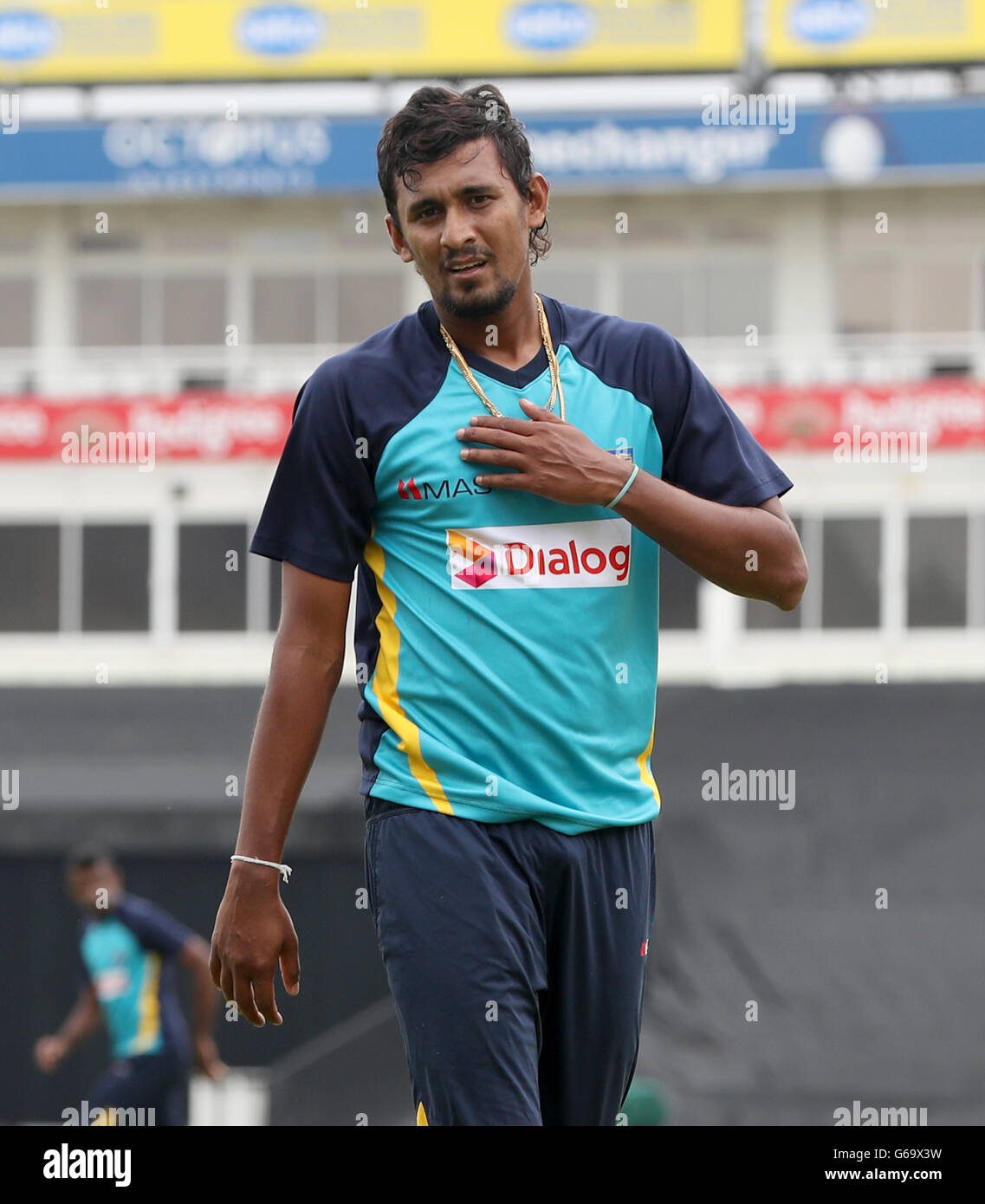 Sri Lanka's Suranga Lakmal during a nets session at Edgbaston ...