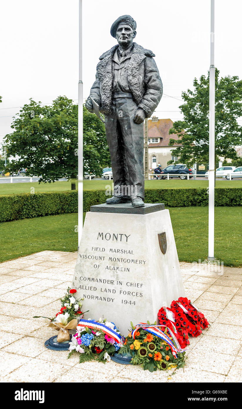 Colleville-Montgomery, Normandy, France - Statue of Field Marshall ...