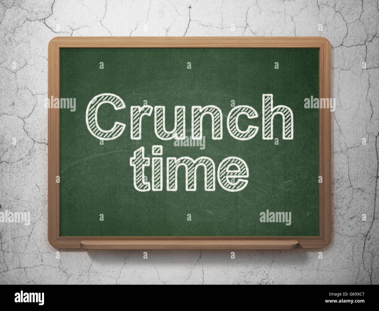 Business concept: Crunch Time on chalkboard background Stock Photo - Alamy