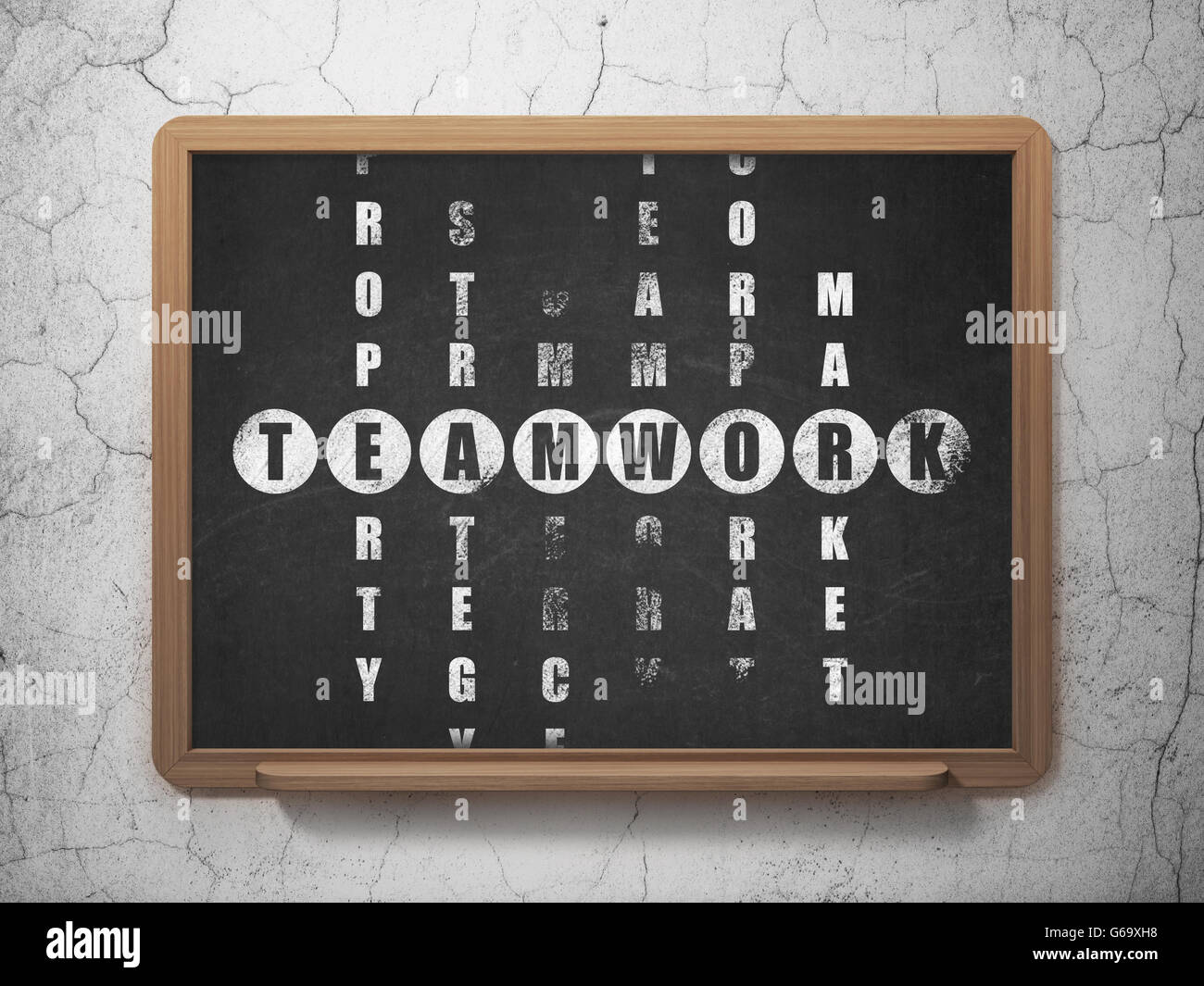 Business concept: Teamwork in Crossword Puzzle Stock Photo - Alamy