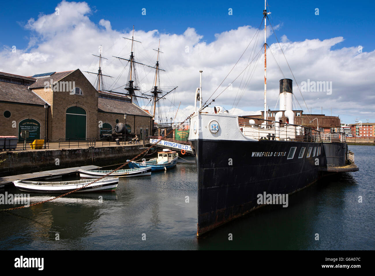 UK, County Durham, Hartlepool Maritime Experience, locally built Paddle ...