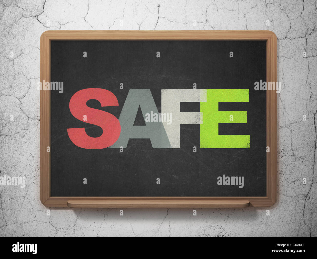 Protection concept: Safe on School board background Stock Photo - Alamy