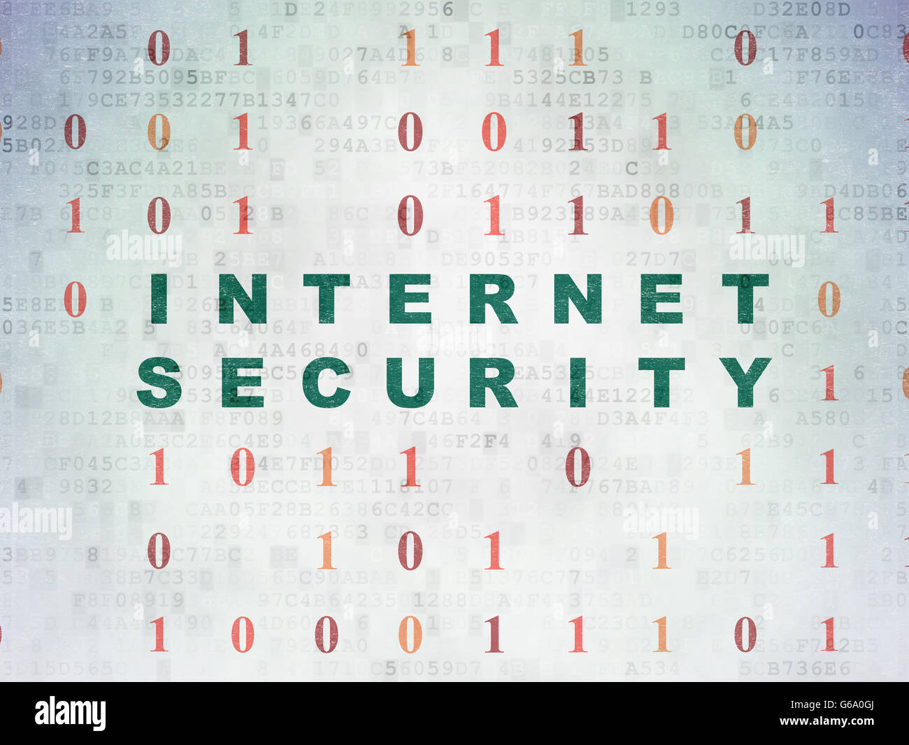 Safety concept: Internet Security on Digital Data Paper background ...