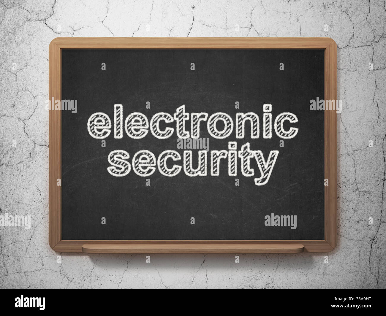 Protection concept: Electronic Security on chalkboard background Stock ...