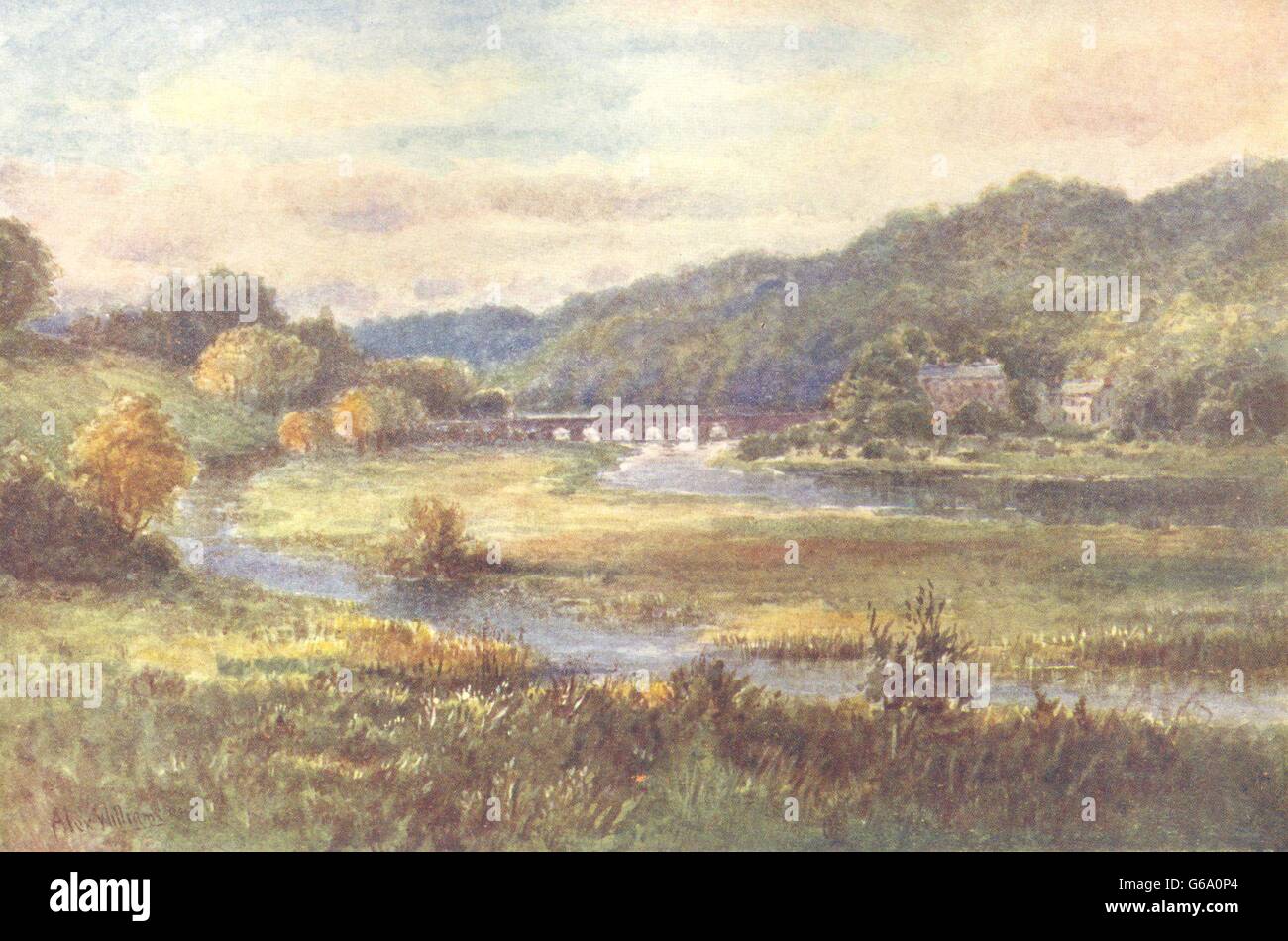 IRELAND: Leinster: The Bridge of Slane, River Boyne, antique print ...