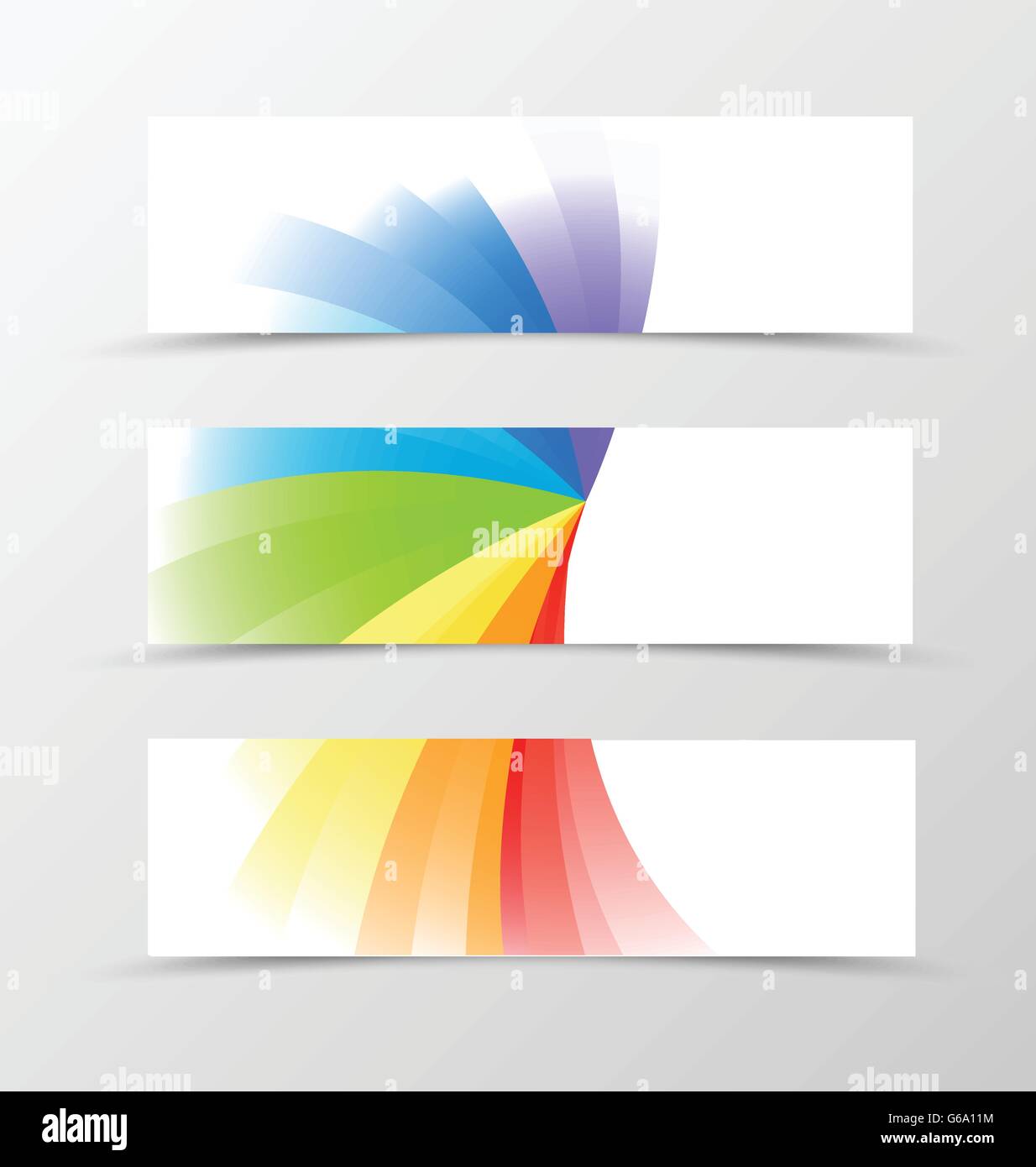 Set of banner rainbow design Stock Vector Image & Art - Alamy