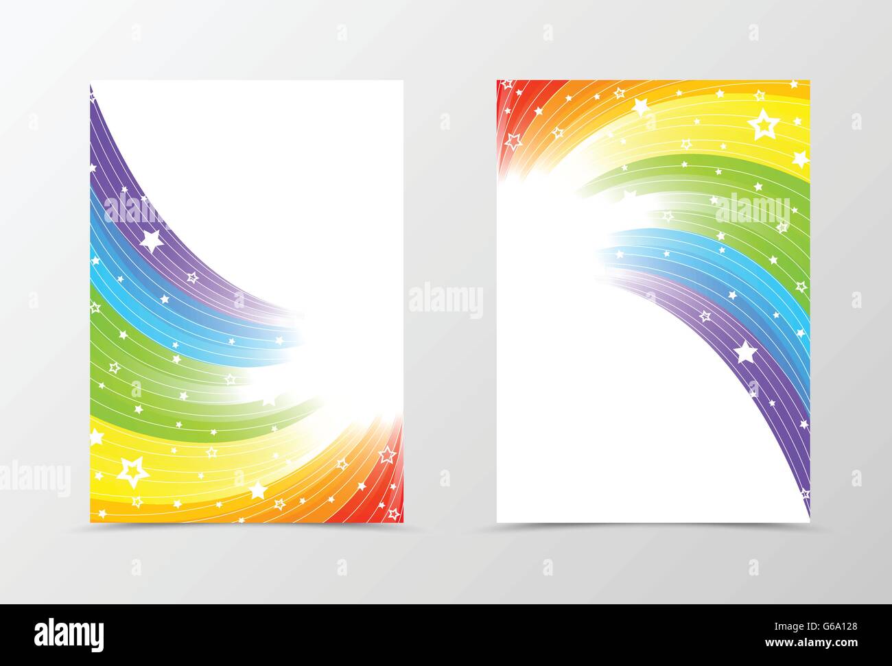 Rainbow flyer template design Stock Vector Image & Art - Alamy