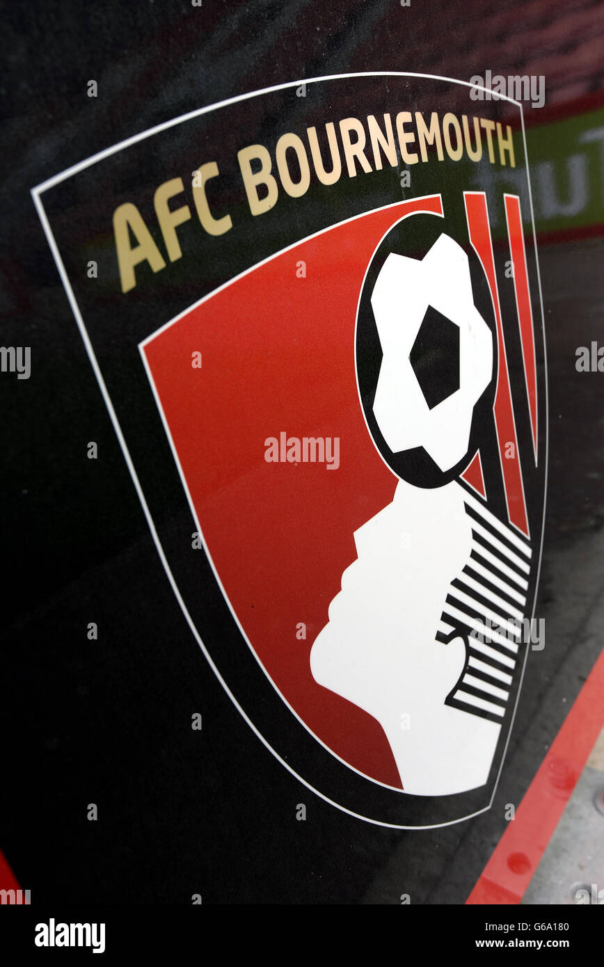 Detail view of AFC Bournemouth's club badge at Dean Court Stock Photo ...