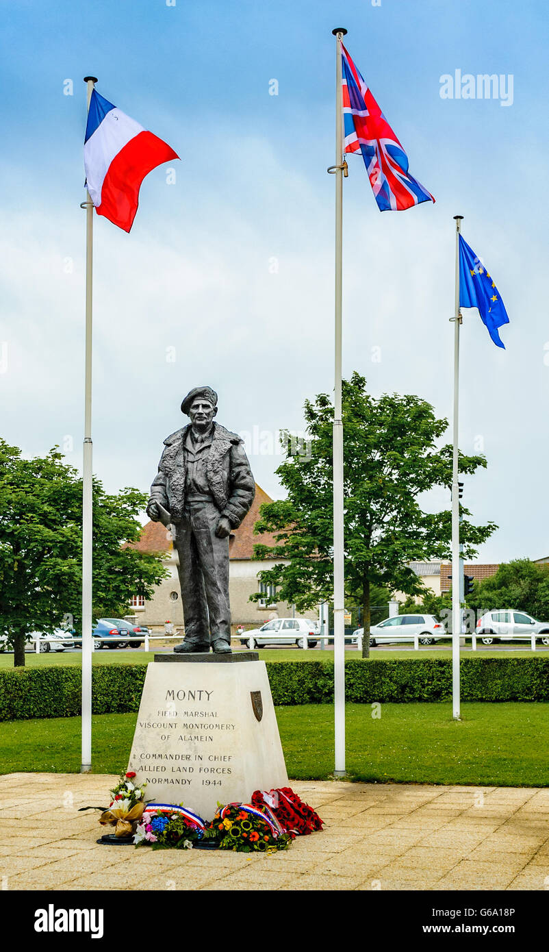 Colleville-Montgomery, Normandy, France - Statue of Field Marshall ...