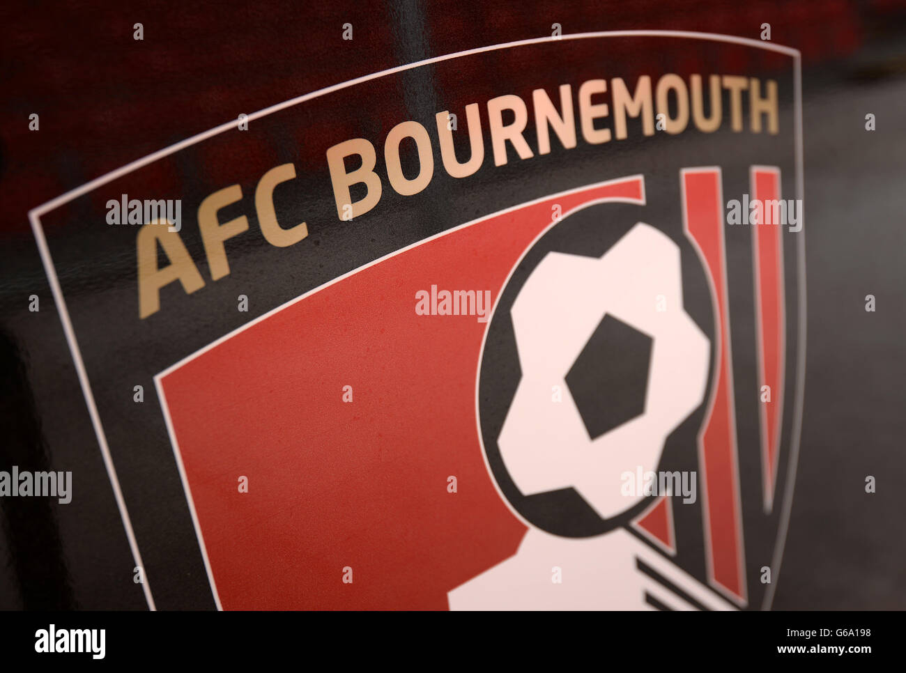Detail view of the afc bournemouth badge at dean court hi-res stock ...