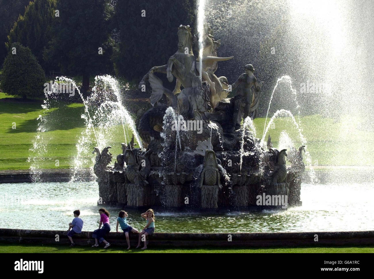 An ornate 19th century fountain which was "fired up" for the first time ...