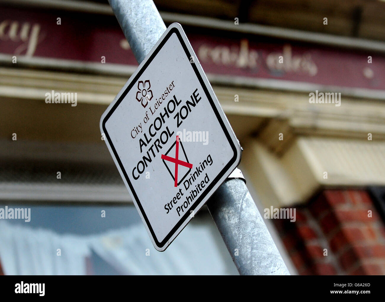 Alcohol control zone sign hi-res stock photography and images - Alamy