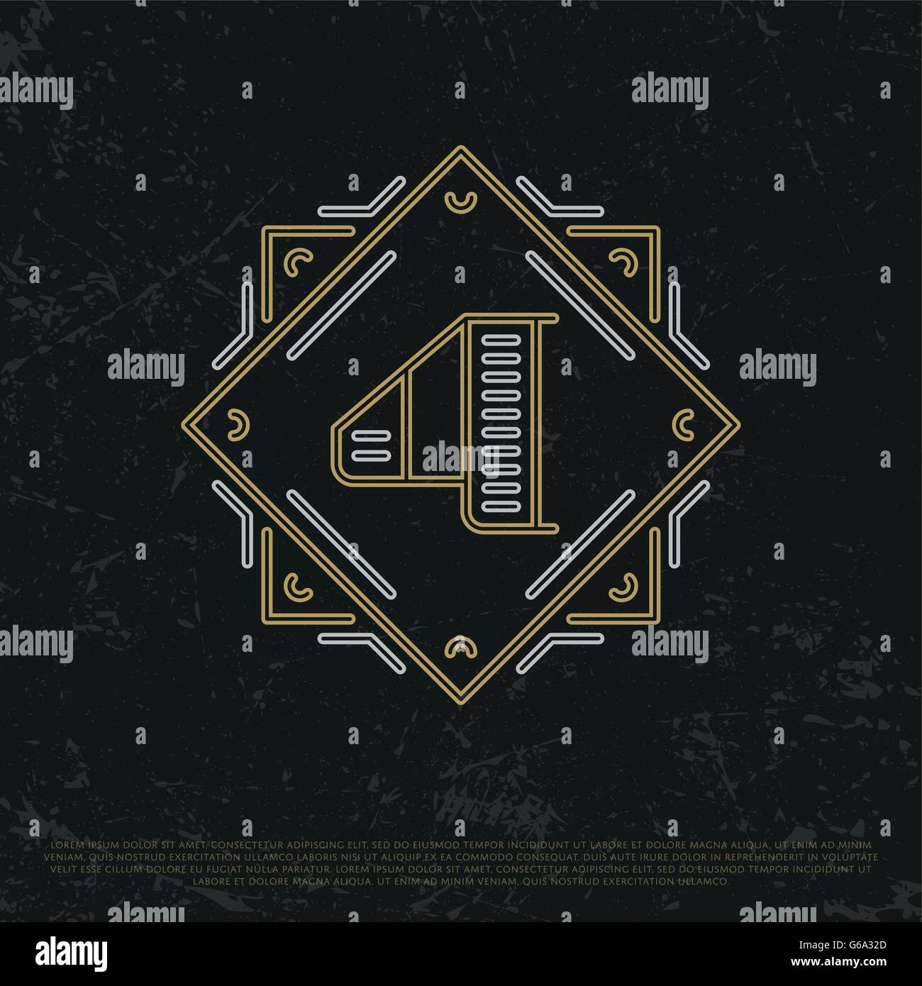 Vector Number Four Stock Vector Image & Art - Alamy