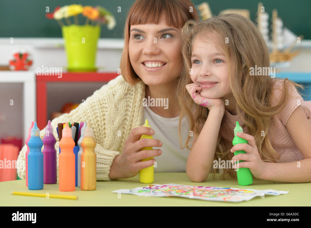 Elementary student art class collage hi-res stock photography and ...