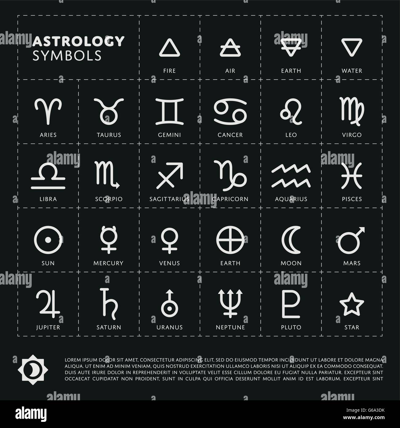 Vector Astrology Signs of the zodiac Stock Vector Image & Art - Alamy