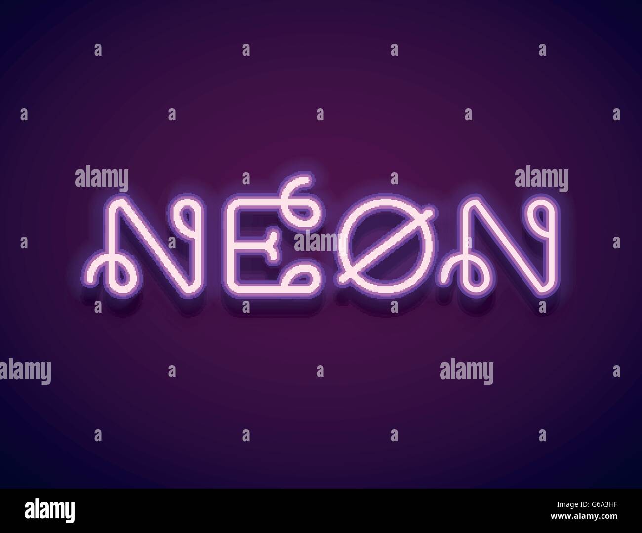Neon Vector Lettering Stock Vector Image & Art - Alamy
