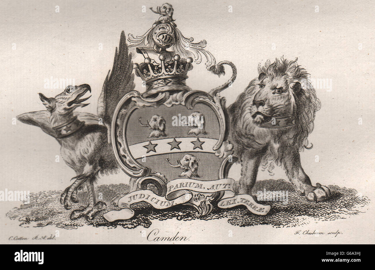 Coat arms heraldry antique print hi-res stock photography and images ...