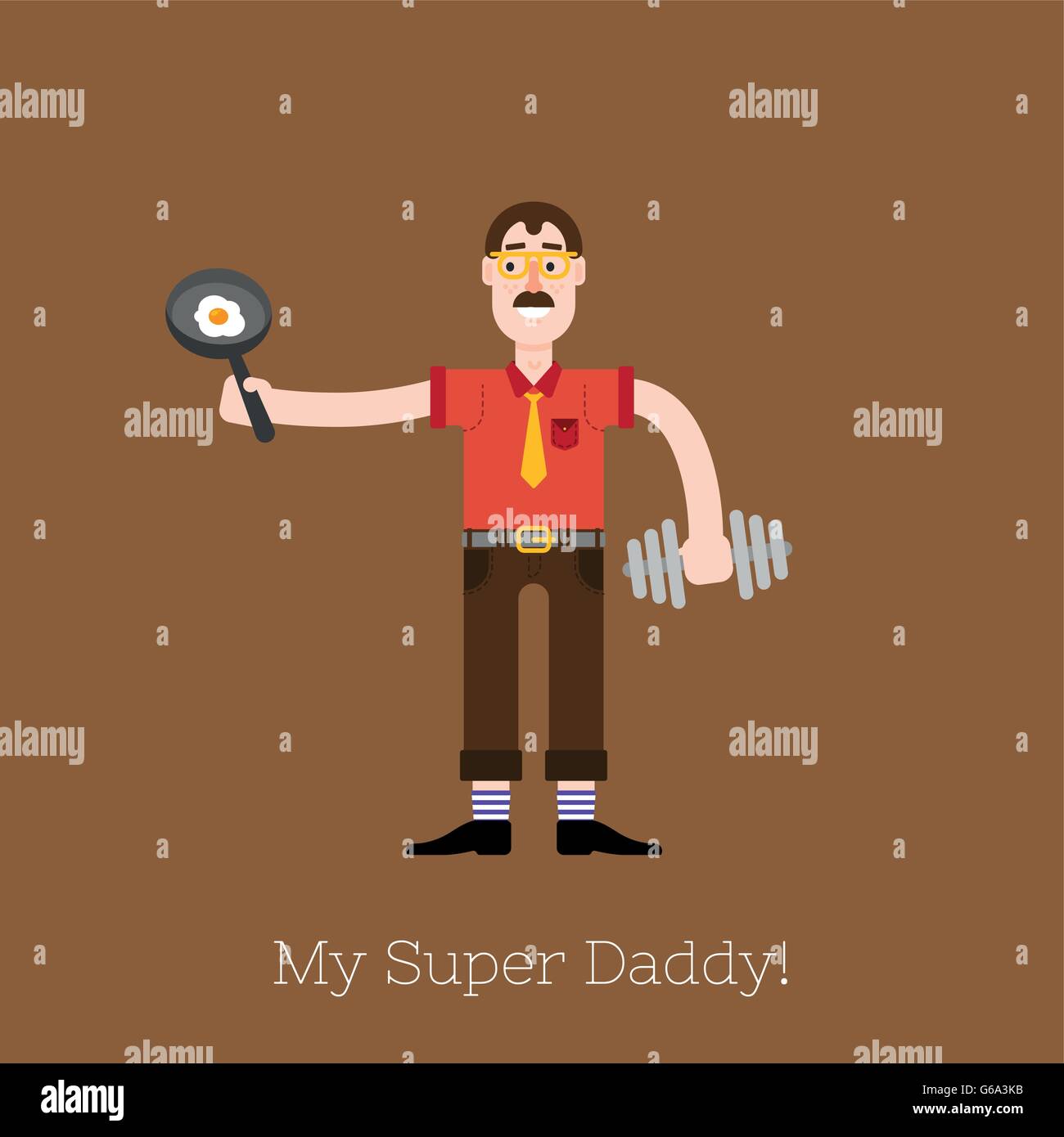 Dad multitasking Stock Vector Images - Alamy