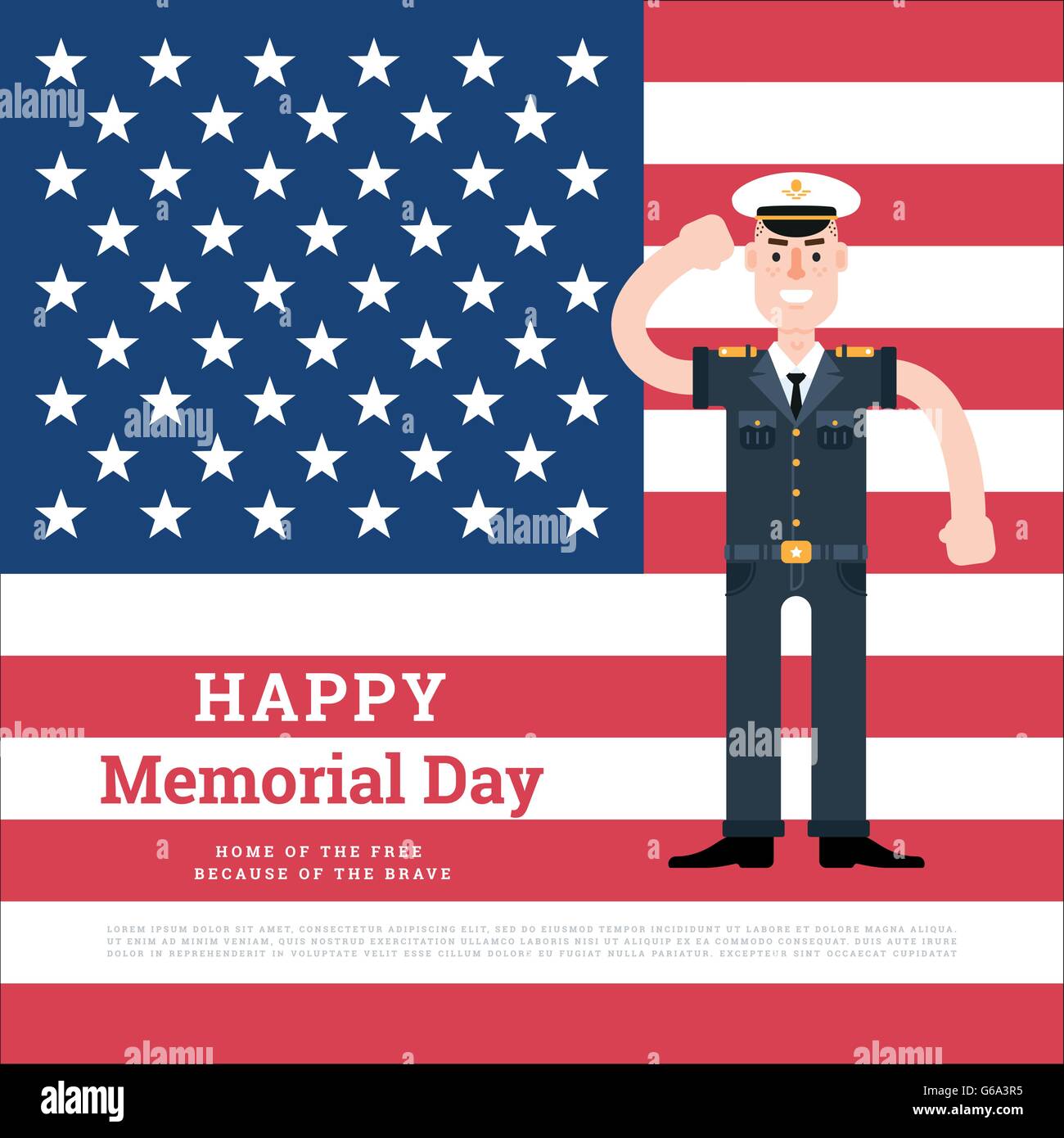 Memorial day invitation Stock Vector Images - Alamy