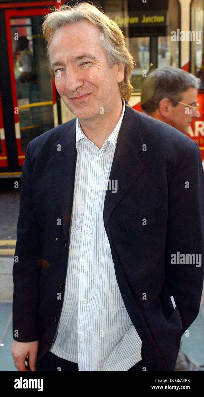 Actor Alan Rickman arriving for the gala performance of 'Hitchcock ...