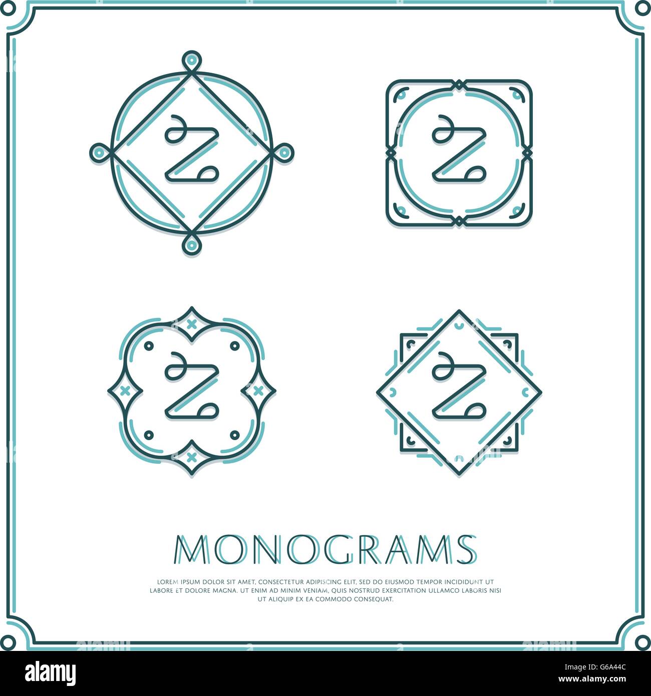 Vector Letter Z Monogram Stock Vector Image & Art - Alamy