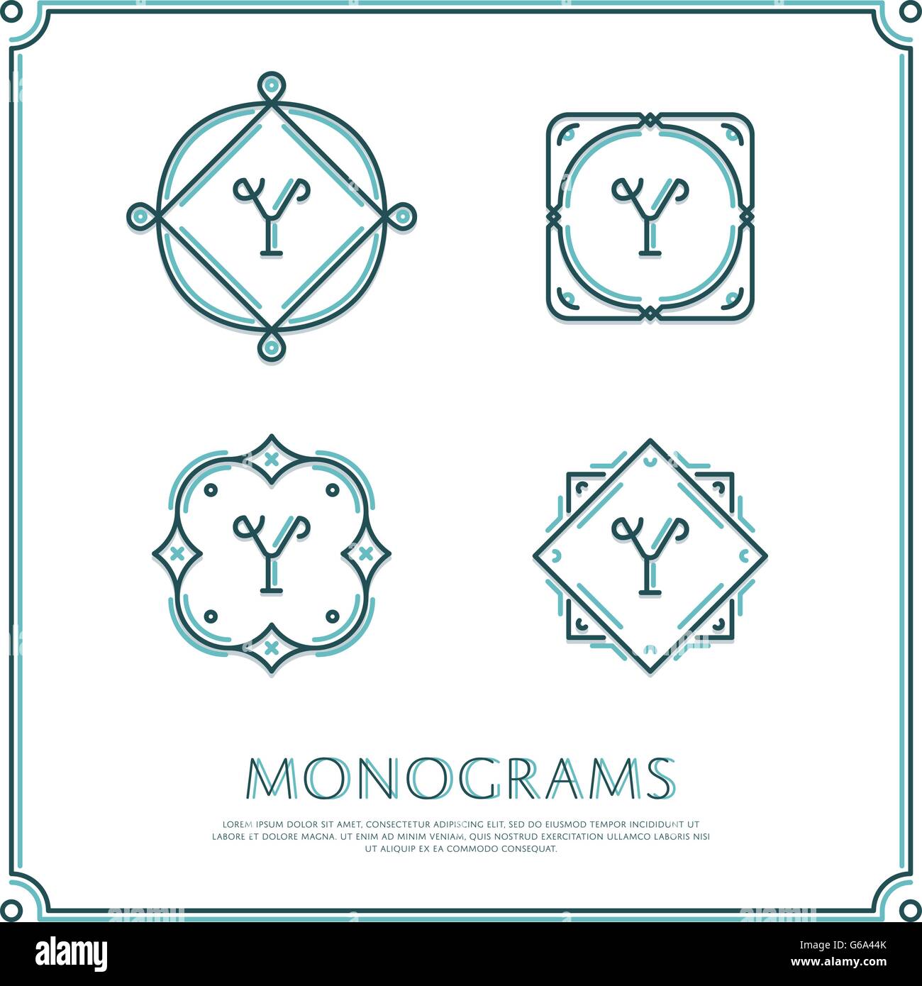 Vector Letter Y Monogram Stock Vector Image & Art - Alamy